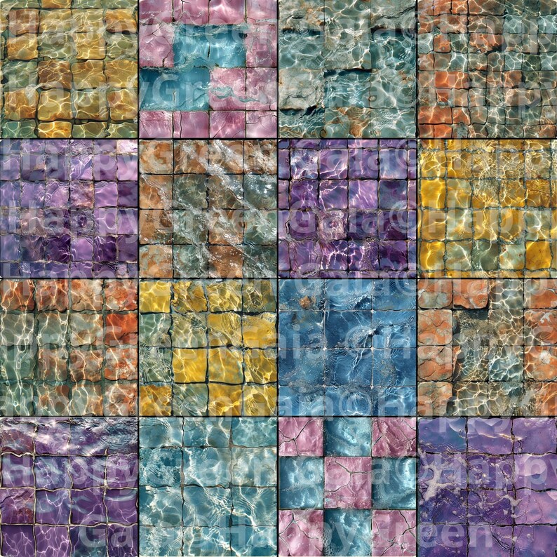 Water Wave Tiles - Exciting Wave Patterns - Seamless Patterns - 24 ...