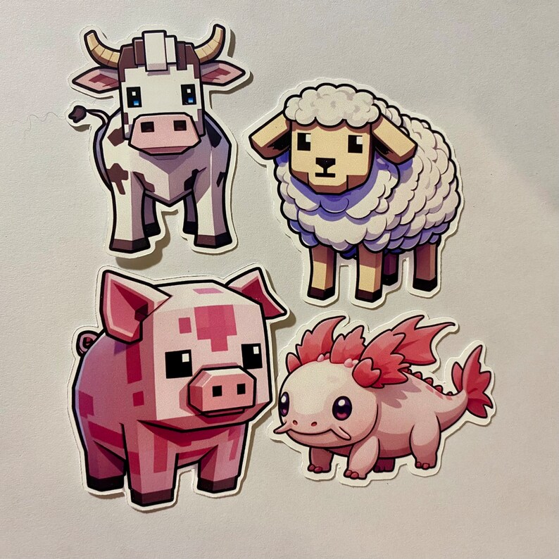 Minecraft Stickers Party Pack. Awesome as Party Favors, Gift for Kids ...