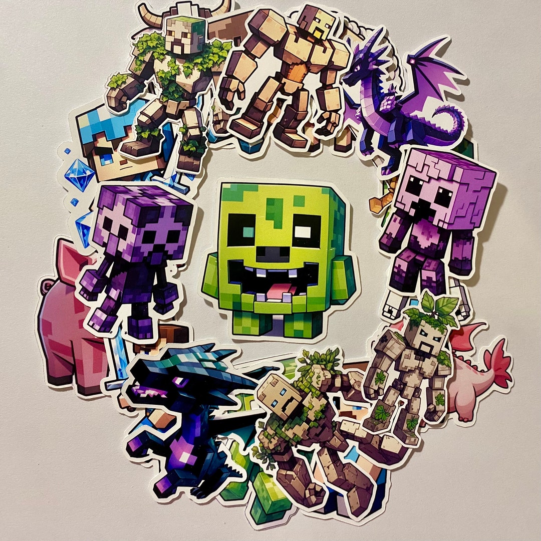 Minecraft Stickers Party Pack. Awesome as Party Favors, Gift for Kids ...