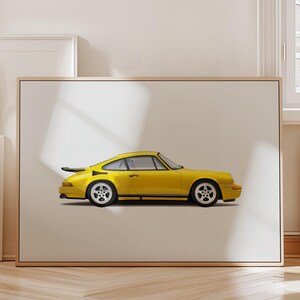 Porsche 911 Ruf CTR Yellowbird Poster , Porsche Poster, Home Office ...