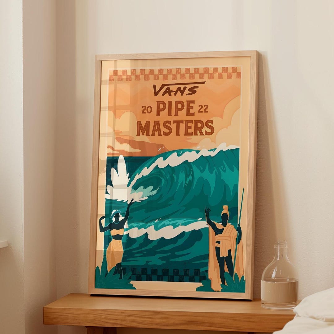2022 Vans Pipe Masters Surfing Poster, Surfing Print, Surf Poster, Gift ...
