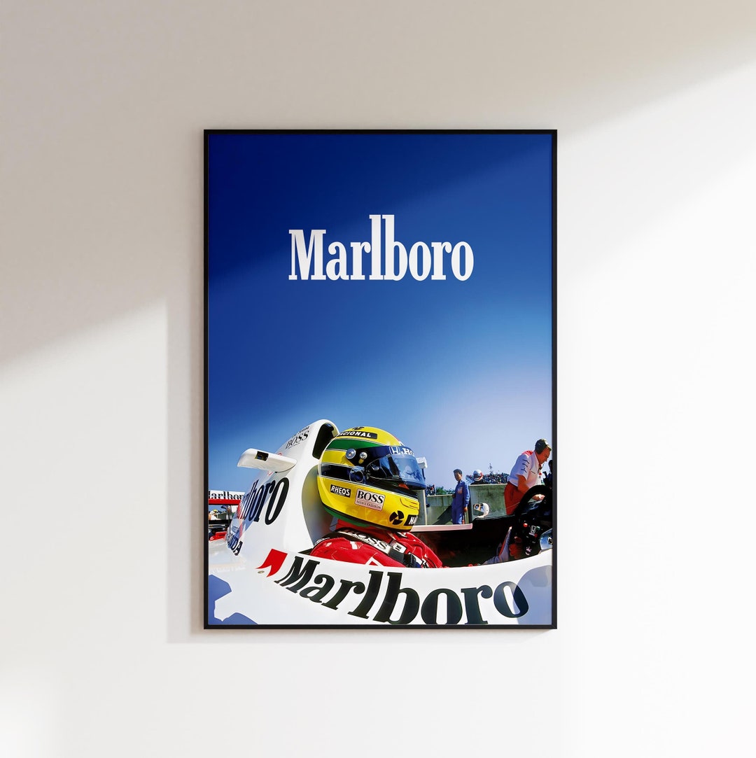 Marlboro Poster, F1 Poster, F1, Marlboro, Ayrton Senna, Formula 1 ...