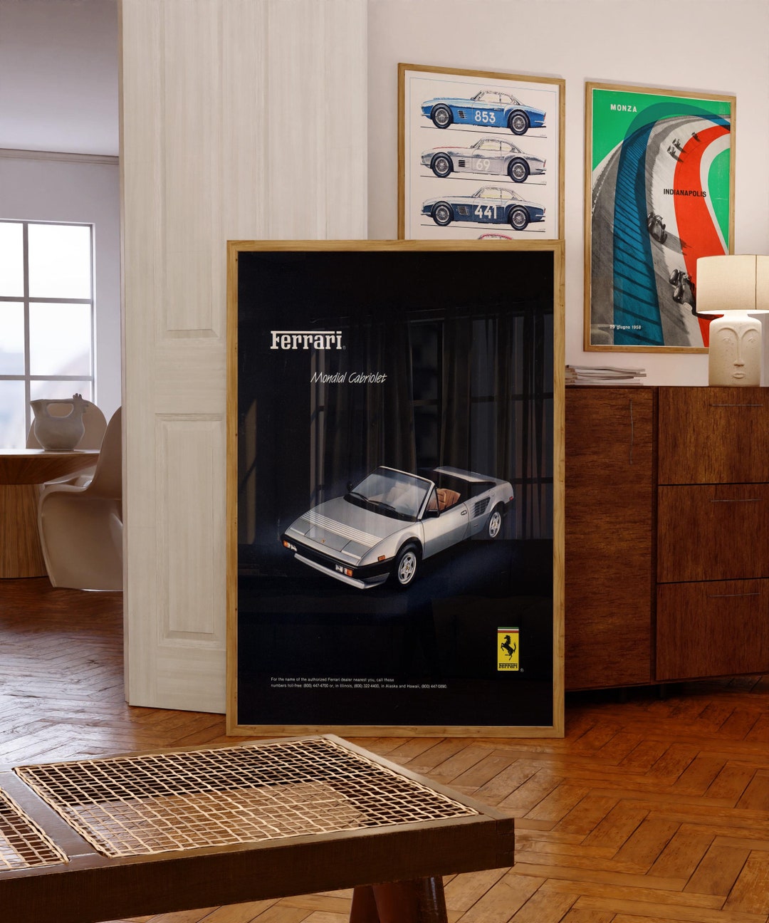 Vintage Ferrari Advert Poster, Vintage Ferrari Ad Poster, Car Poster ...