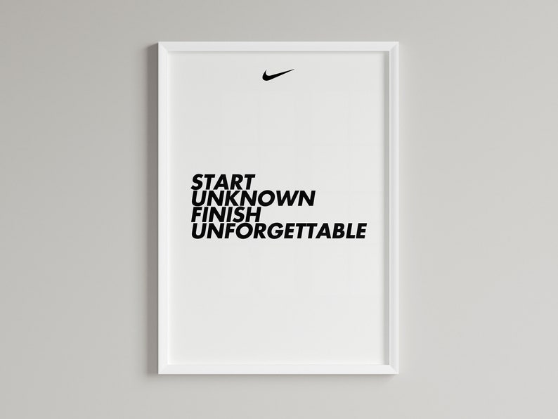 Nike Motivation Poster, Nike Poster, Motivational Poster, Motivational ...