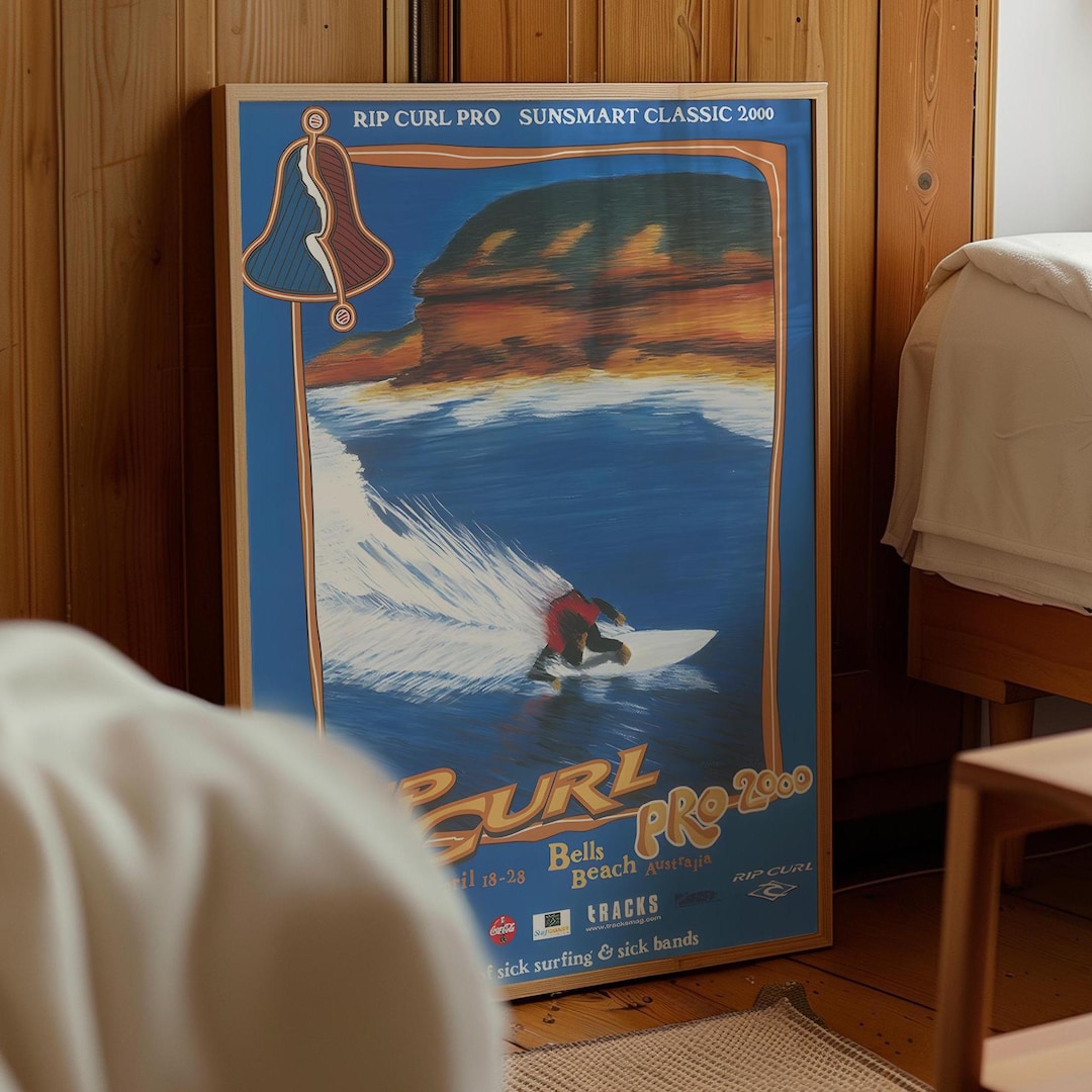 2000 Rip Curl Pro Surfing Poster, Surfing Print, Surf Decor, Surfer ...