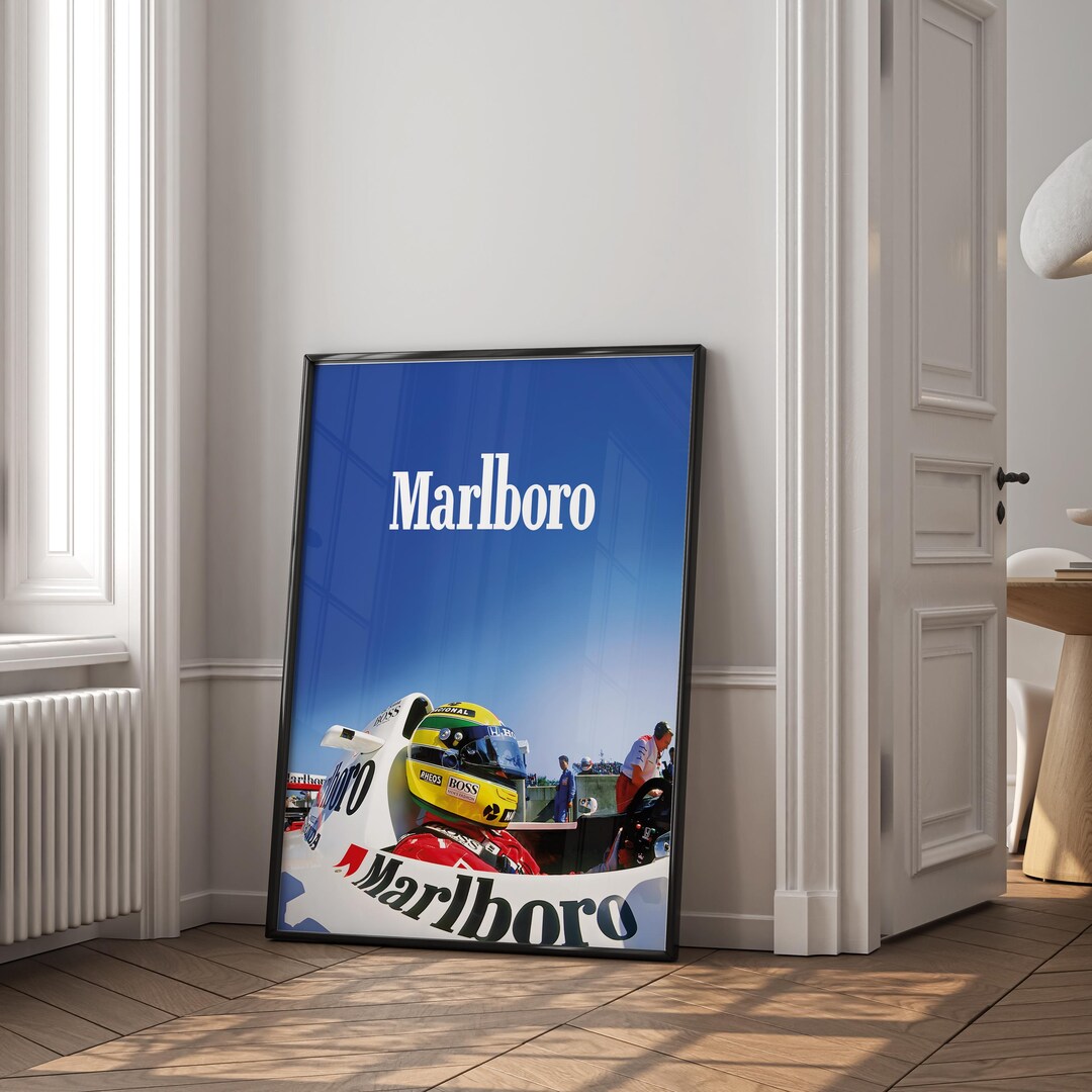 Marlboro Poster, F1 Poster, F1, Marlboro, Ayrton Senna, Formula 1 ...