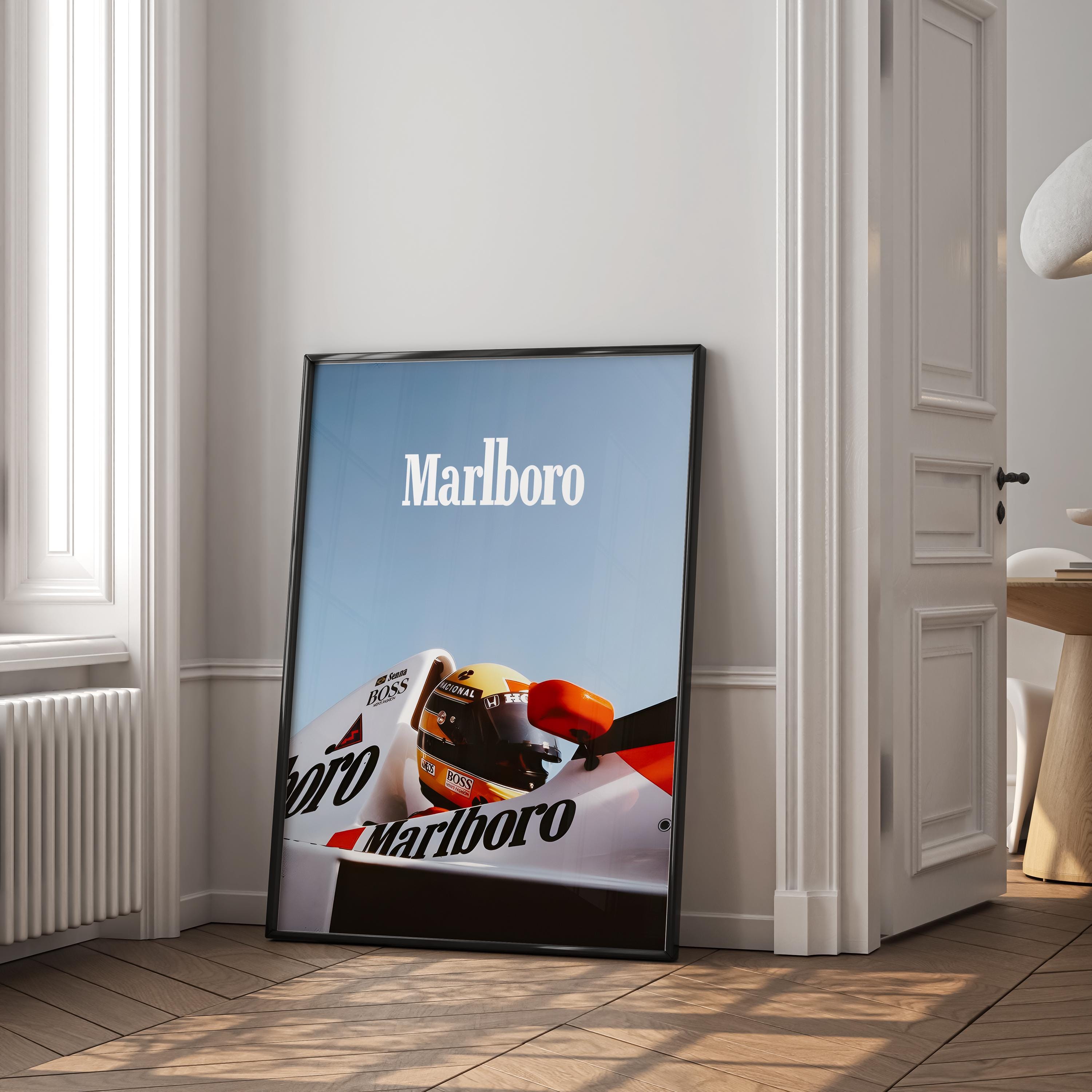 Vintage F1 Marlboro Poster, Marlboro F1, Ayrton Senna Poster, Senna ...