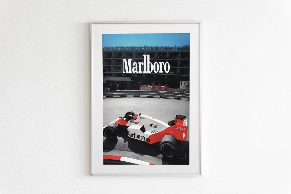 Vintage F1 Marlboro Poster, Marlboro F1, Niki Lauda Poster, Marlboro ...