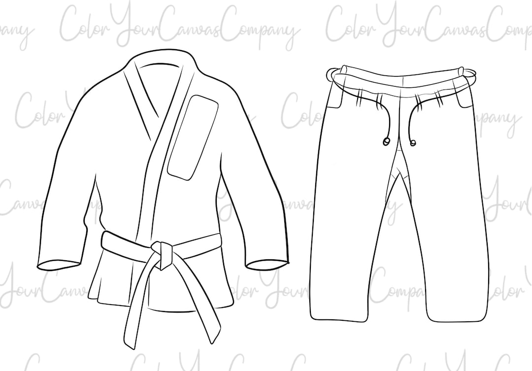 BJJ | Brazilian Jiu Jitsu | Coloring Page | Gi | Design Your Own ...