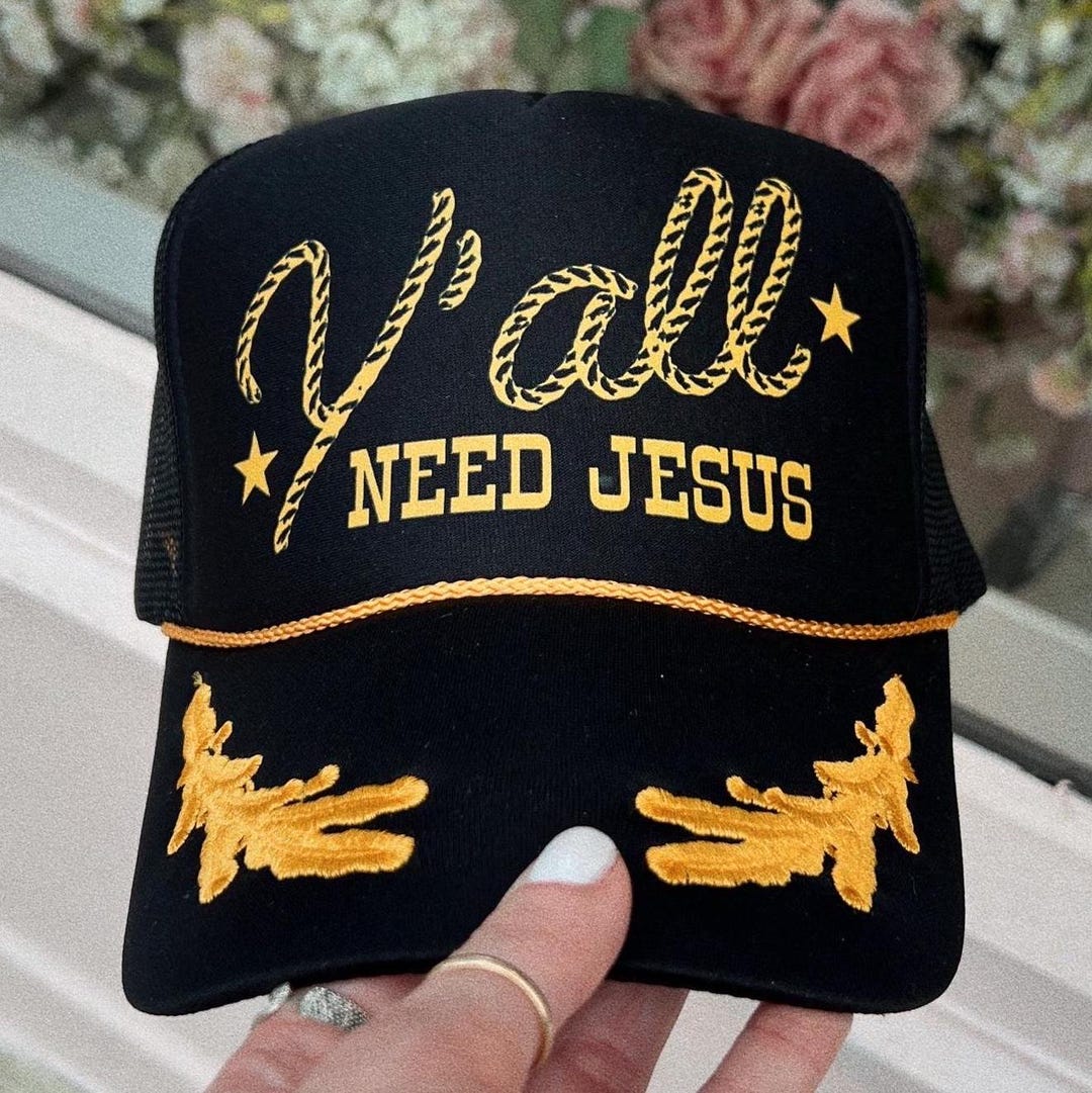 Country Christian Trucker Hat Western Y'all Hat for Christian Gift Idea ...