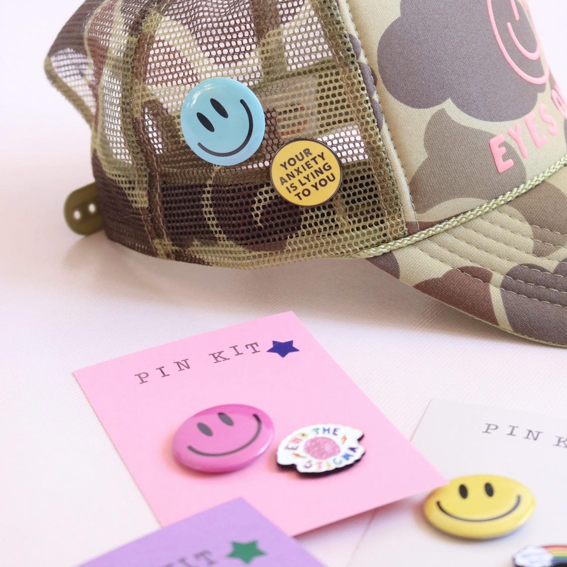 Mental Health Pin for Jacket Enamel Pin for Hat Pin Set for Therapist ...