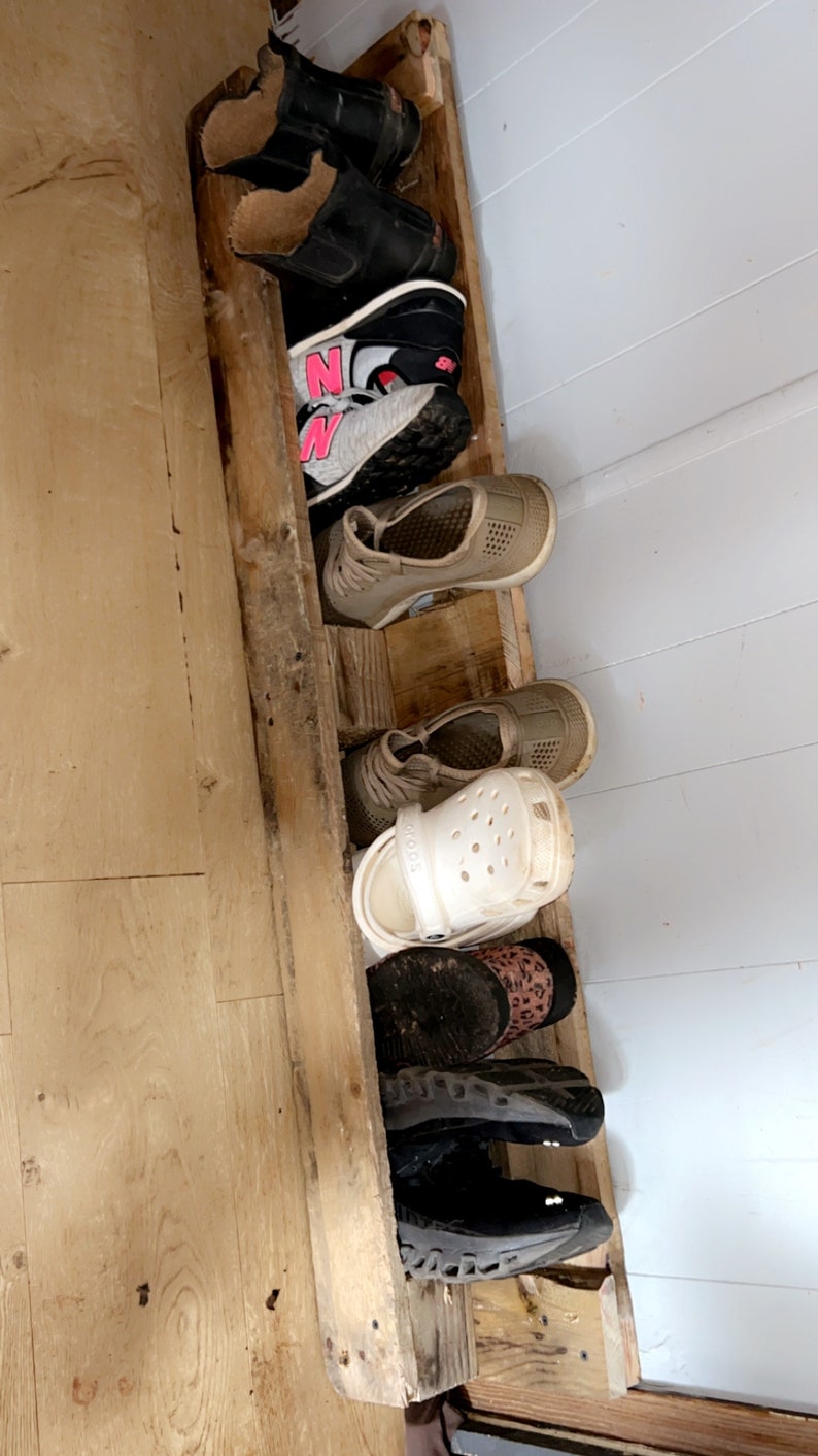 Pallet Wood Shoe Rack - Etsy