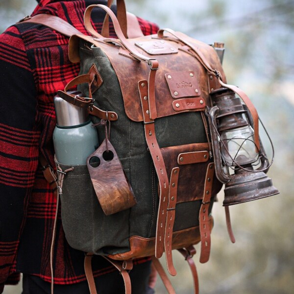 Husting Outdoor Travel Bushcraft Camping Hiking Rucksack, Military ...