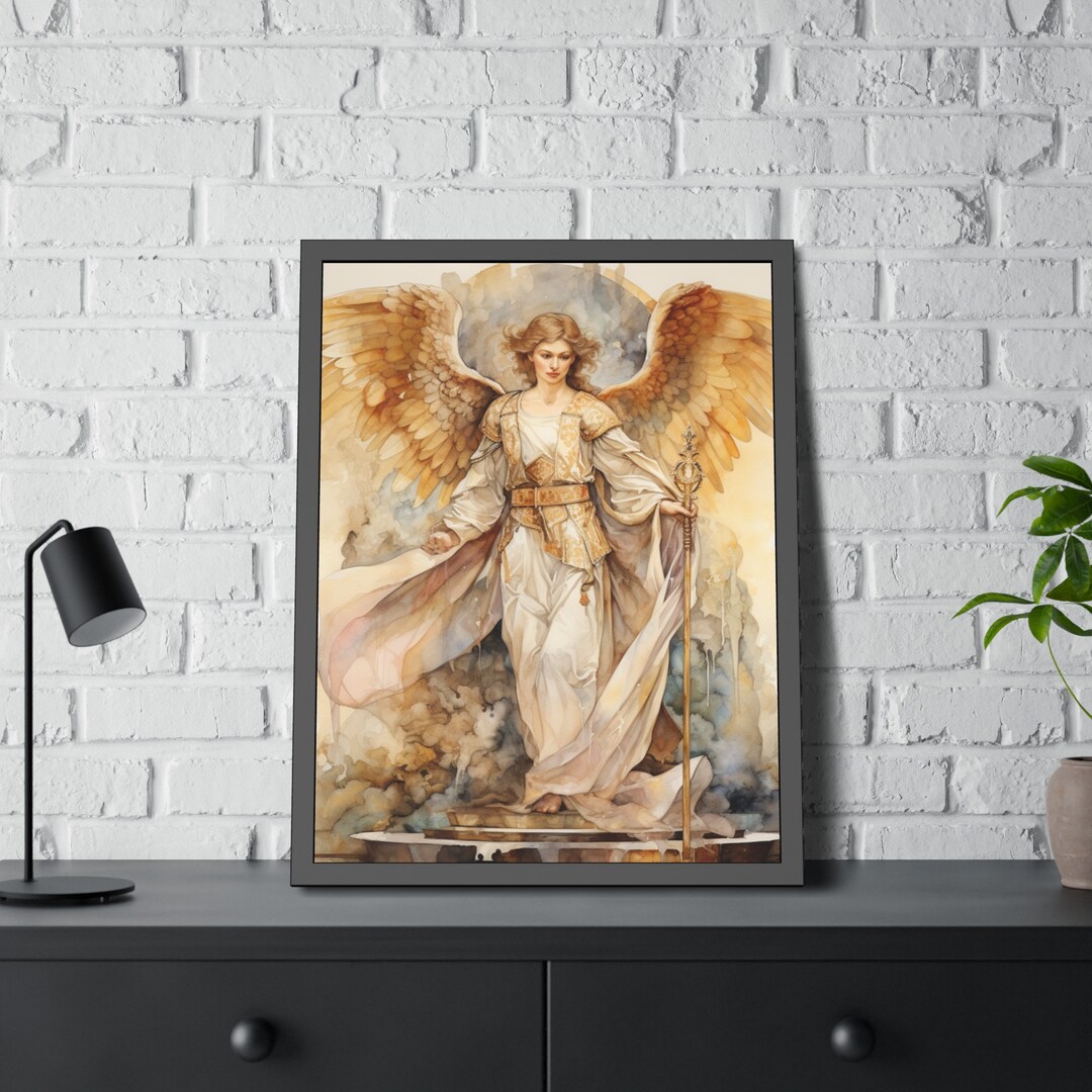 Divine Heavenly Archangel Messenger of God Framed Paper Poster in 2 ...
