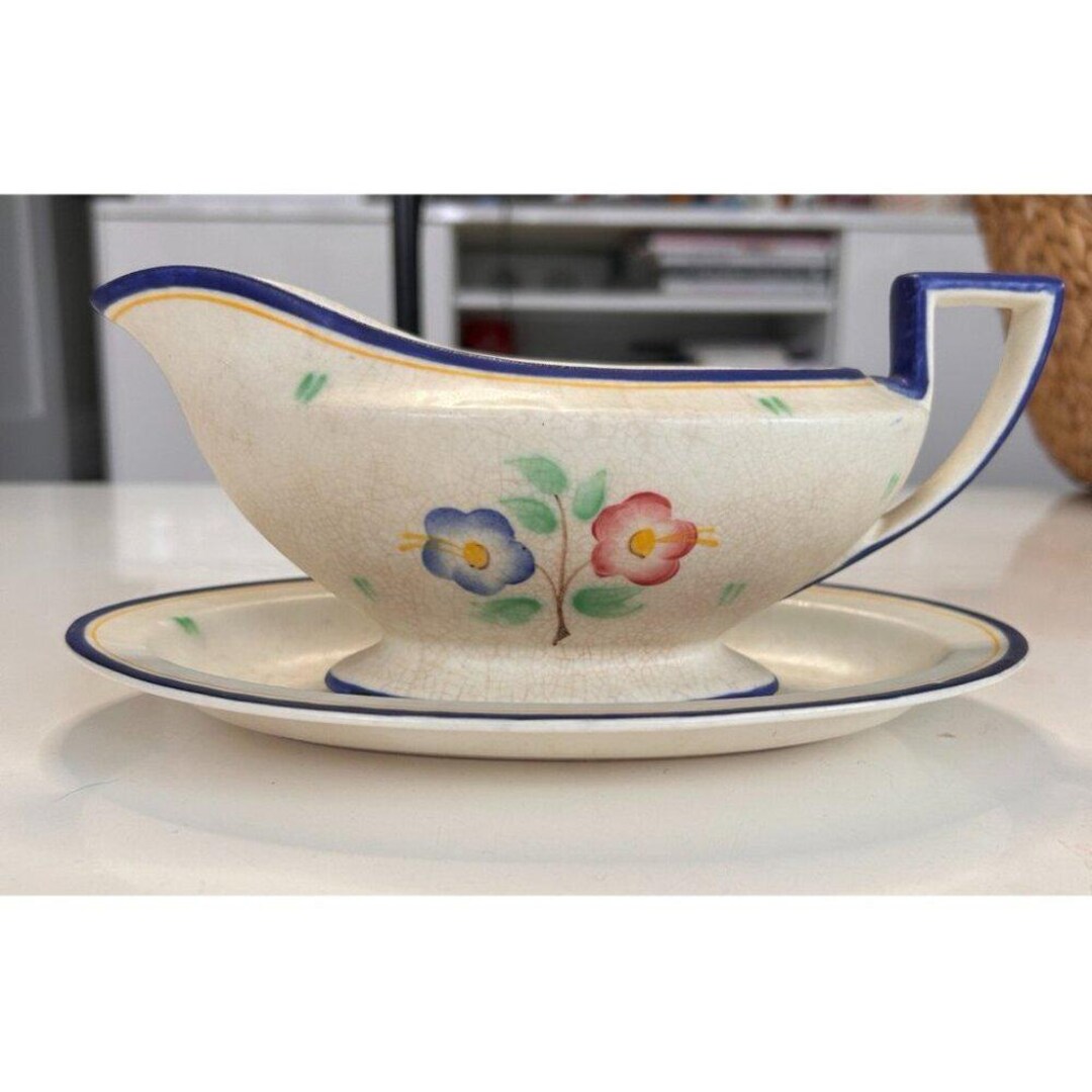 Rare Snow Glazed Crown Ducal Gravy Boat From England - Etsy