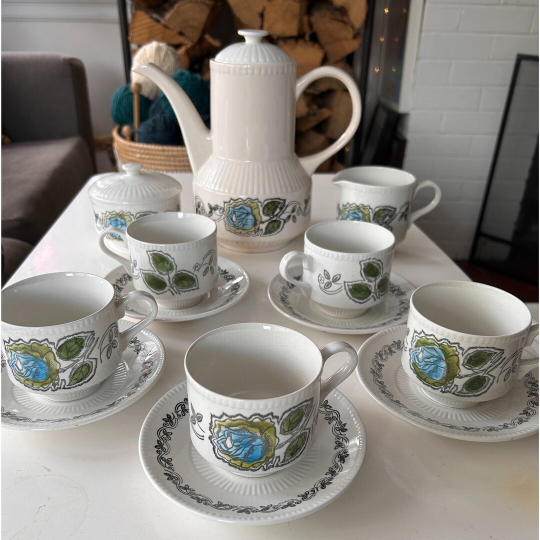 Vintage Broadhurst Kathie Winkle Tea/coffee Set in Lee Ann Rose Pattern ...