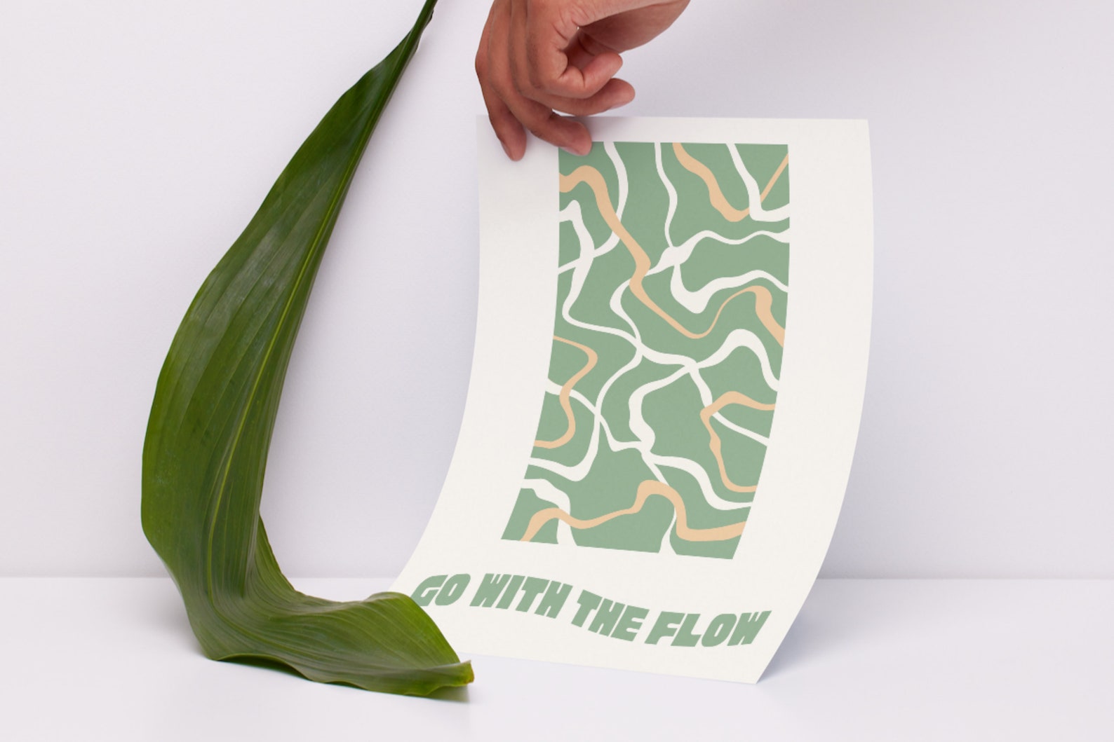 Aesthetic go With the Flow Printable Poster and Wall Decor Downloadable ...