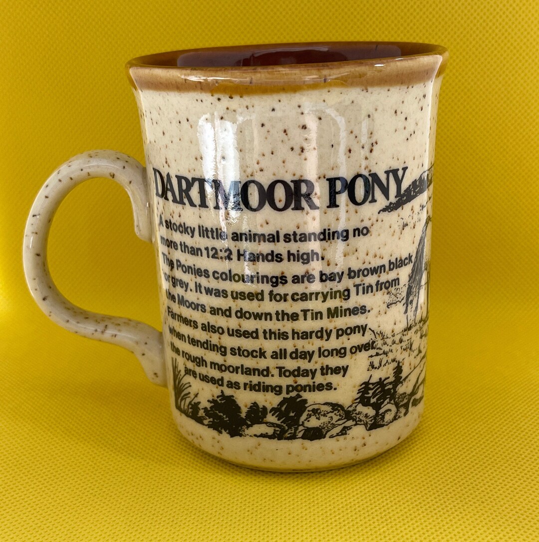 Vintage Dartmoor Pony the Welsh Beaker Company Speckled Mug Cup Tea ...