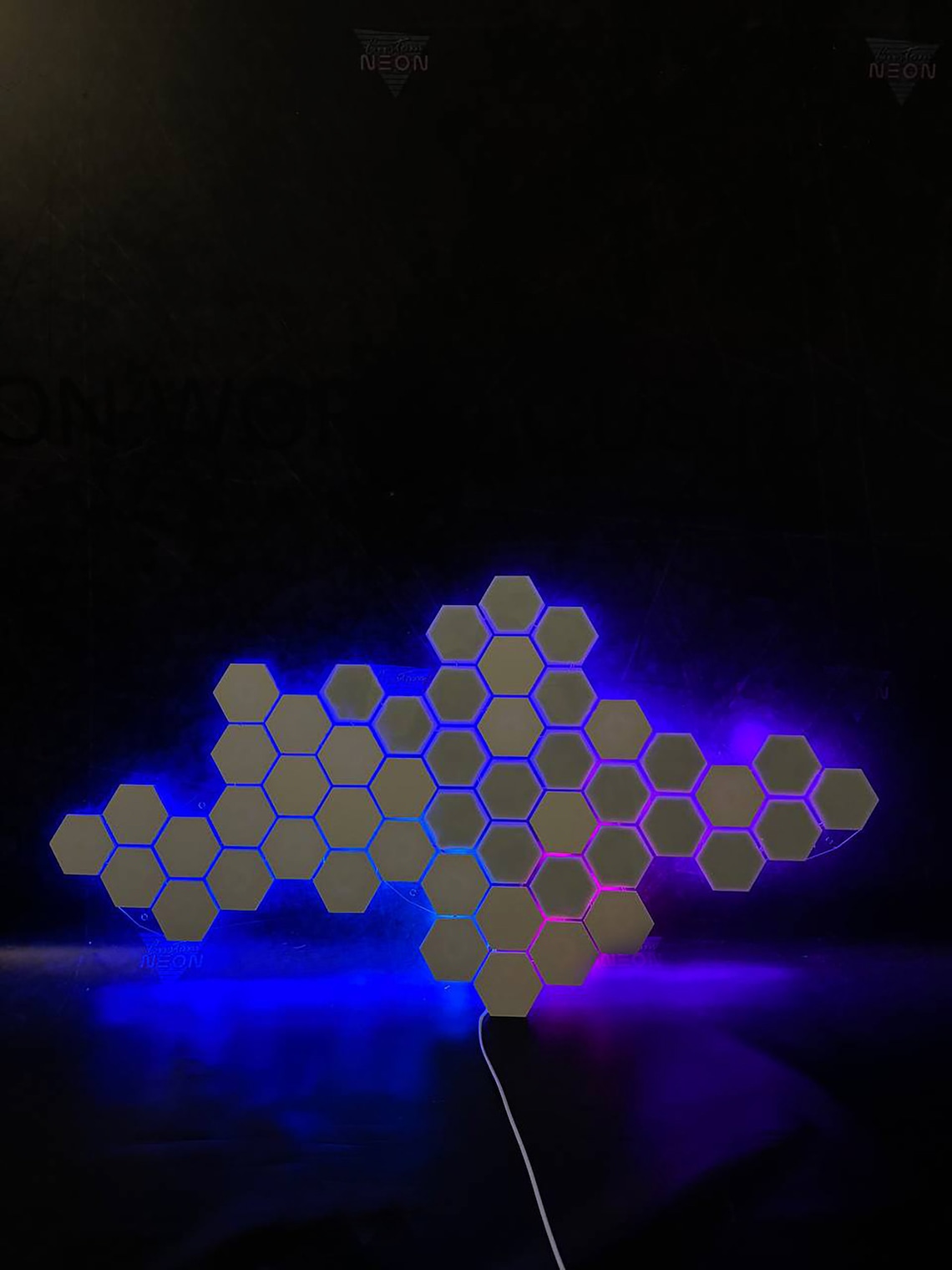 Hexagon RGB Panel for Gift. Honeycomb Wooden and Acrylic Mosaic for ...