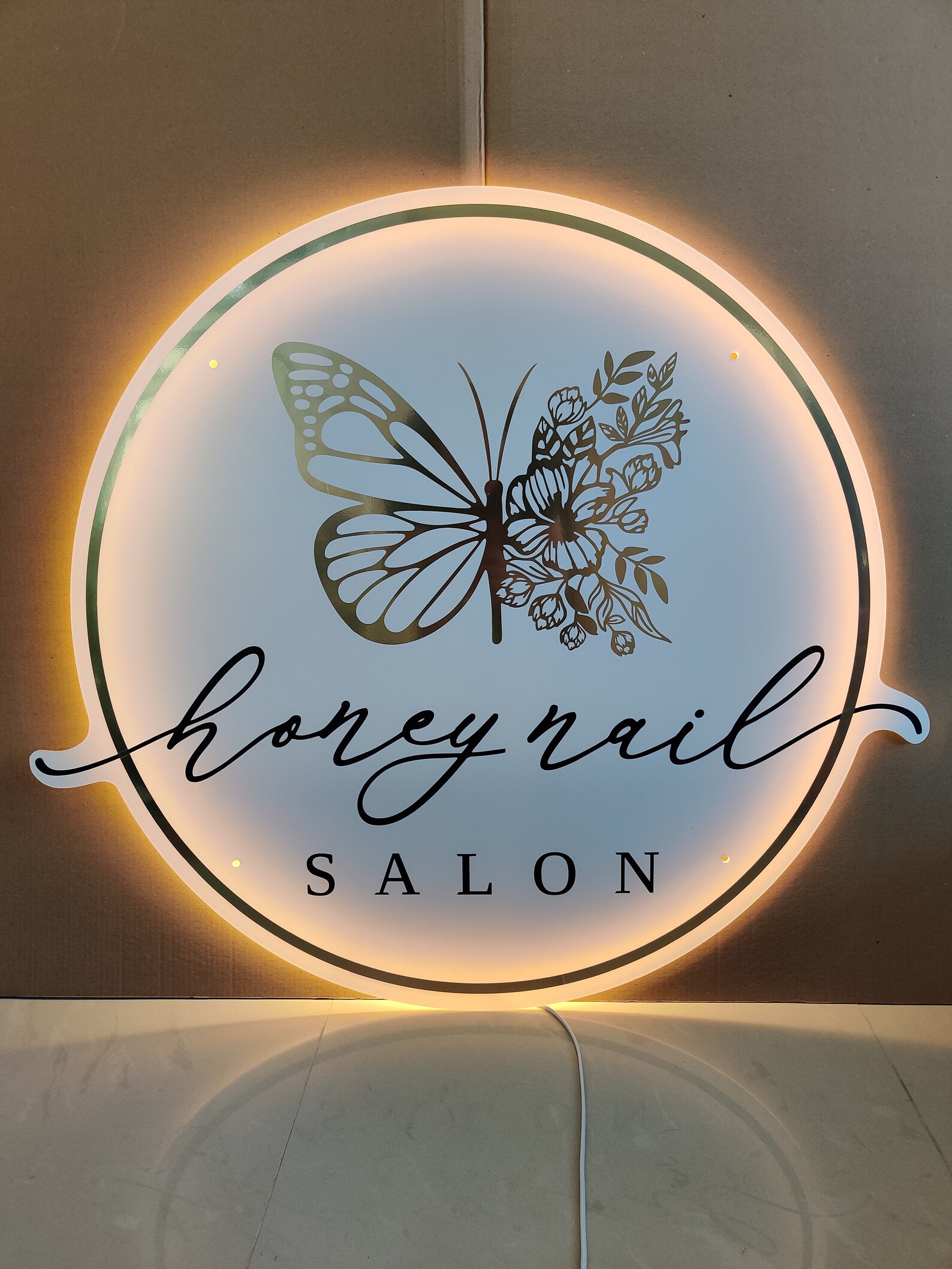 Custom Acrylic Gold Logo Sign for Office and Business - Etsy