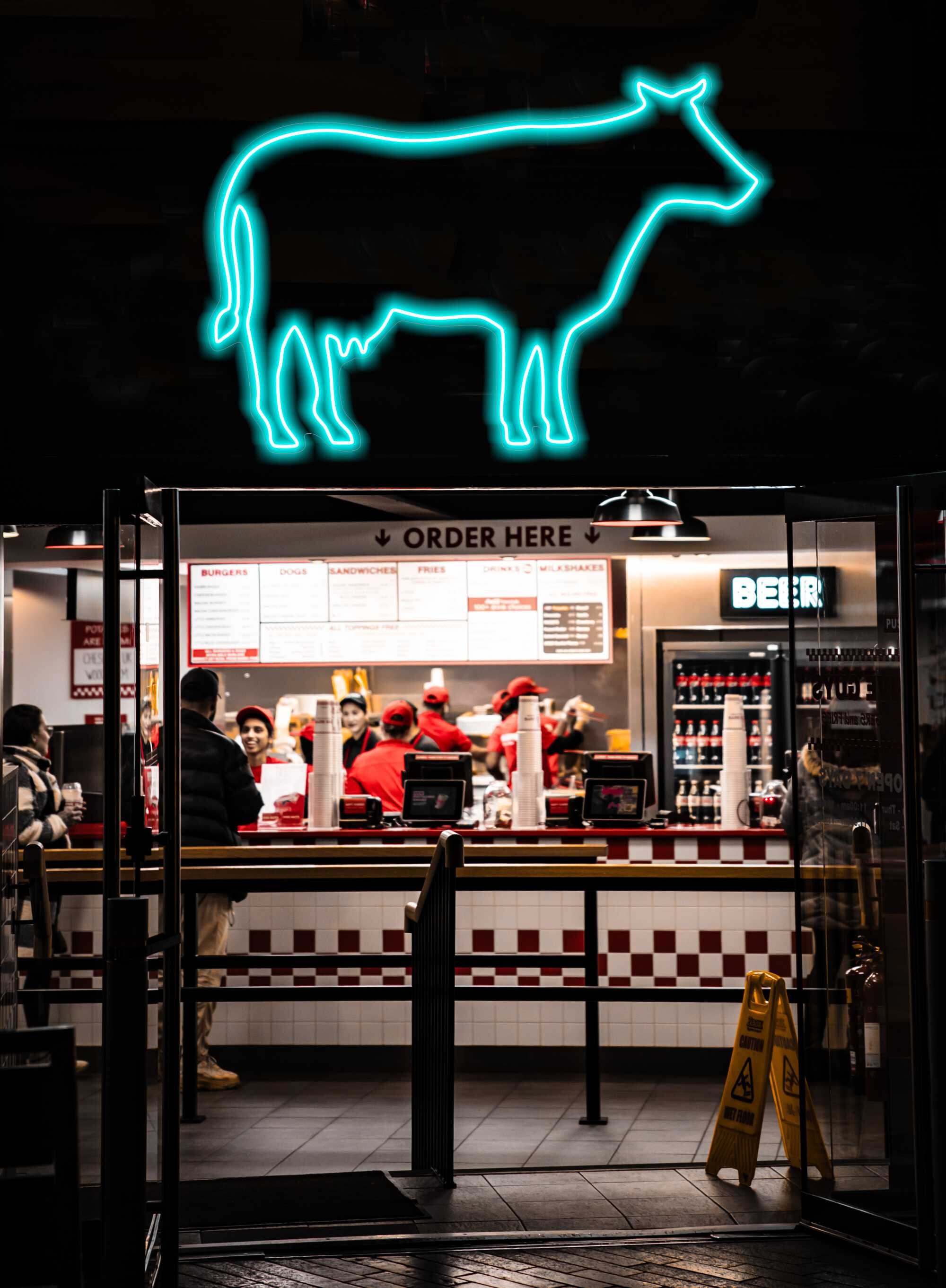 Cow Neon Sign for Butcher Shop or Restaurant Decor. BBQ Neon Sign - Etsy