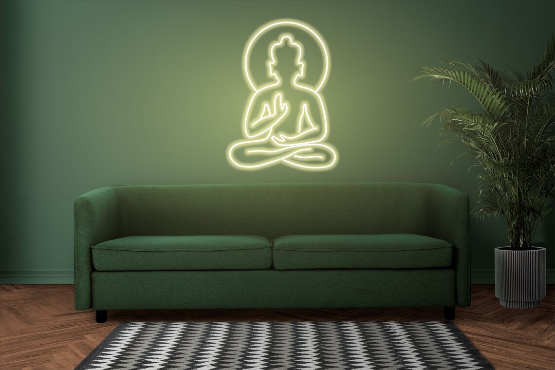 Buddha Neon Sign for Yoga Wall Decor. Buddhist God Led Light Sign - Etsy