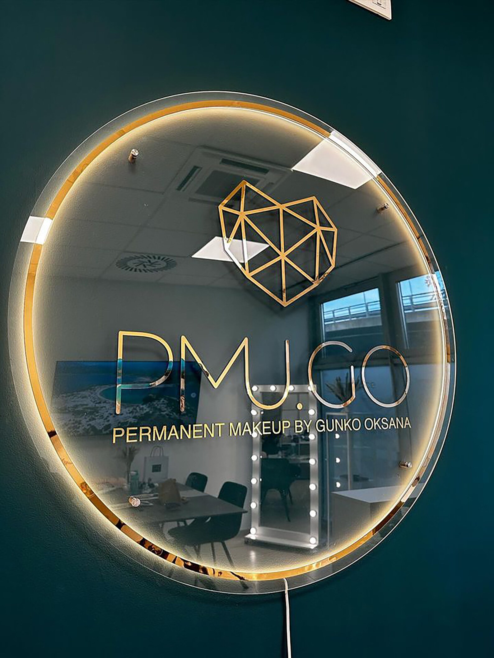 Custom Acrylic Gold Logo Sign for Office and Business - Etsy