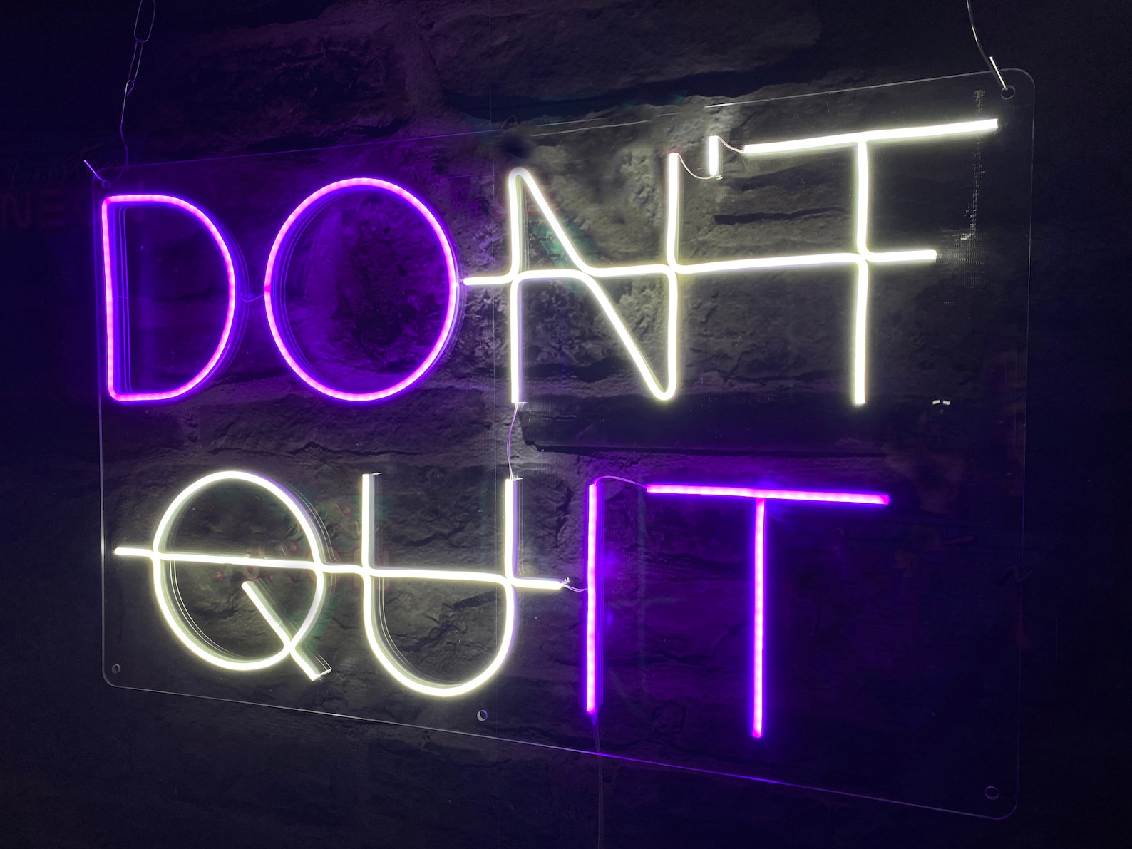 Don't Quit Neon Sign for Gym Decor. Led Motivational Quotes Wall ...