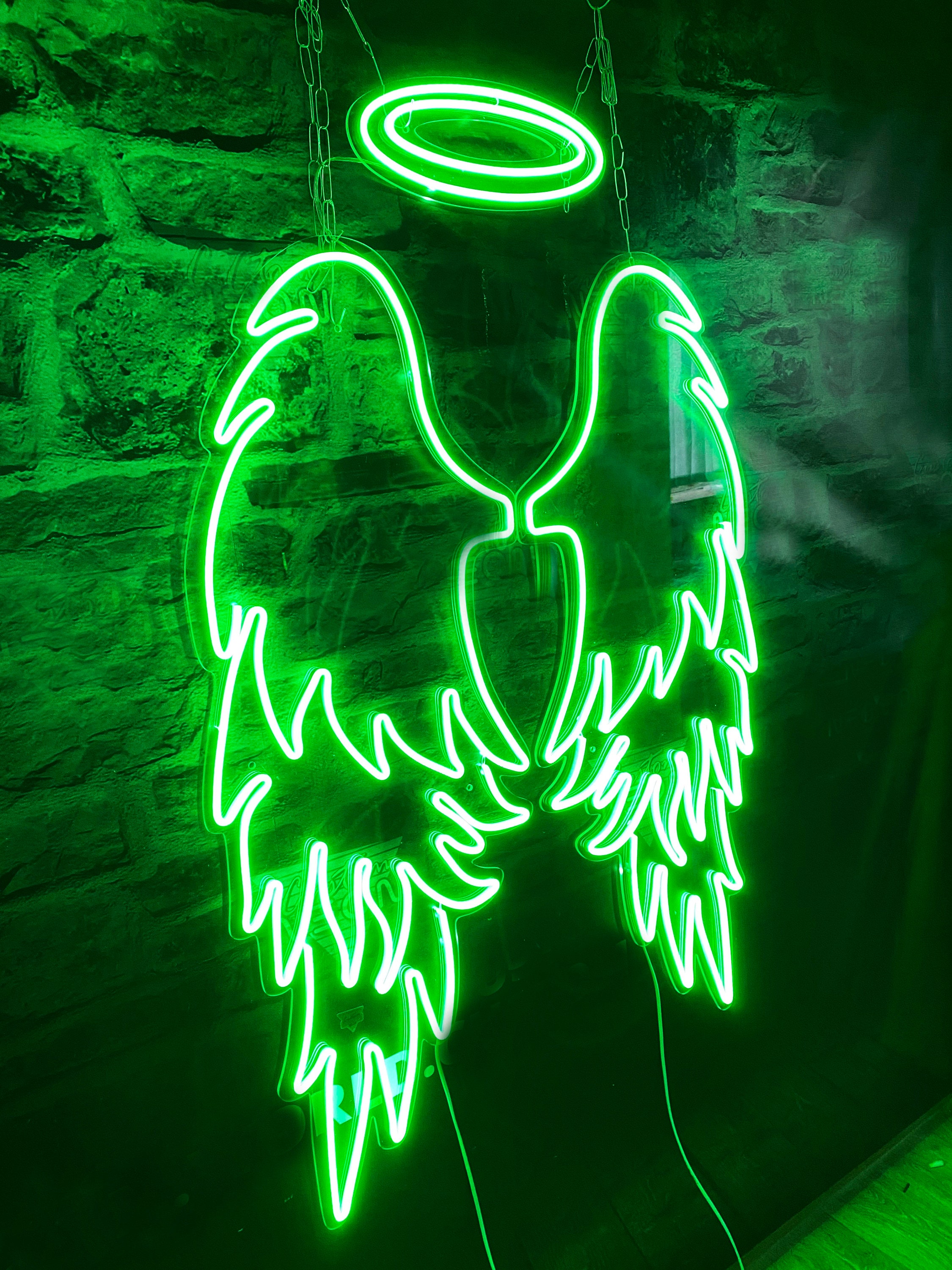 Angel Wings Neon Sign for Party Decor. White Led Wings for Bar Decor ...