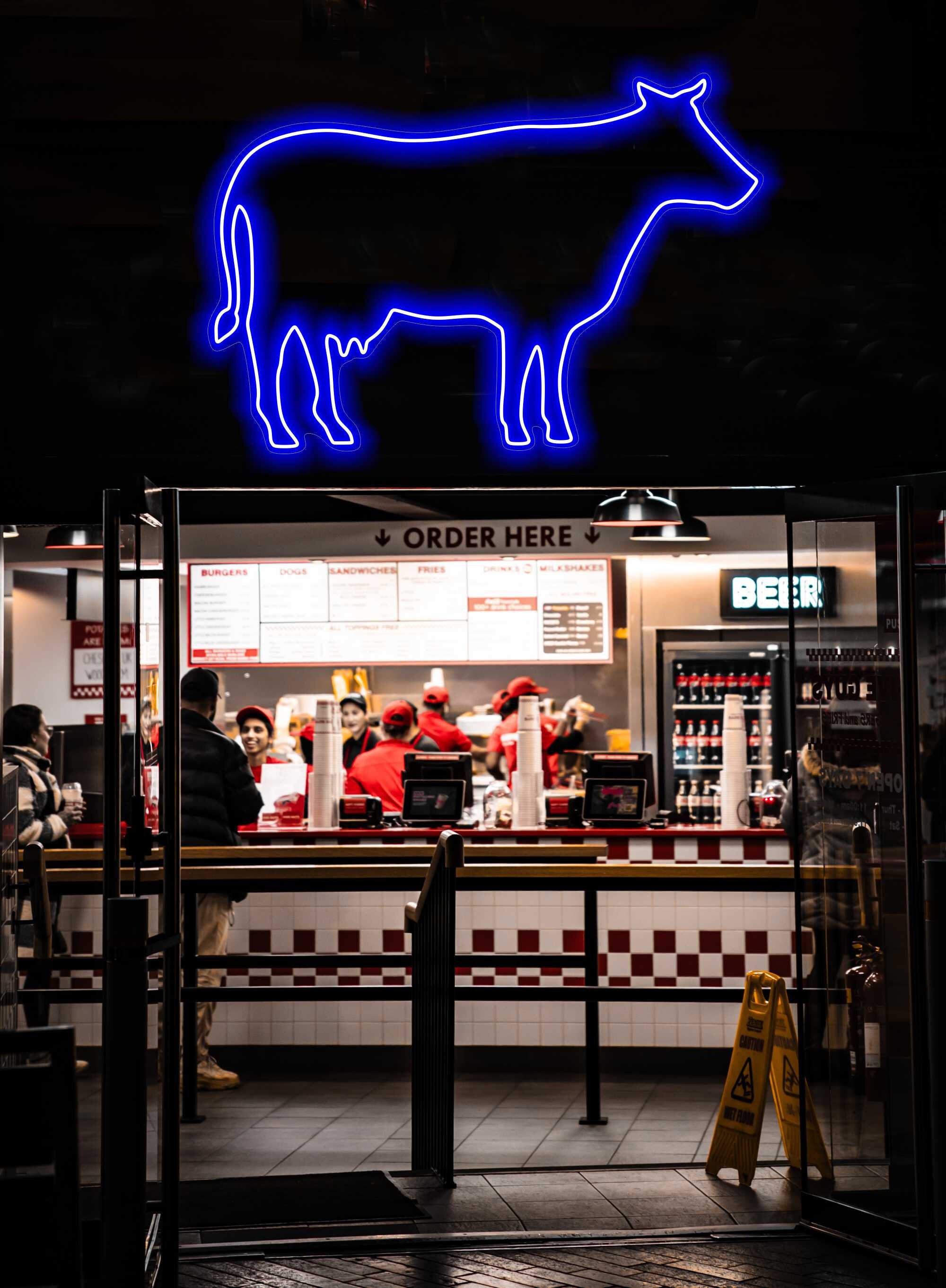 Cow Neon Sign for Butcher Shop or Restaurant Decor. BBQ Neon Sign - Etsy
