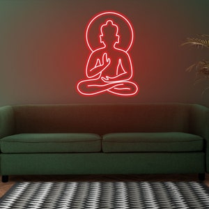 Buddha Neon Sign for Yoga Wall Decor. Buddhist God Led Light Sign - Etsy