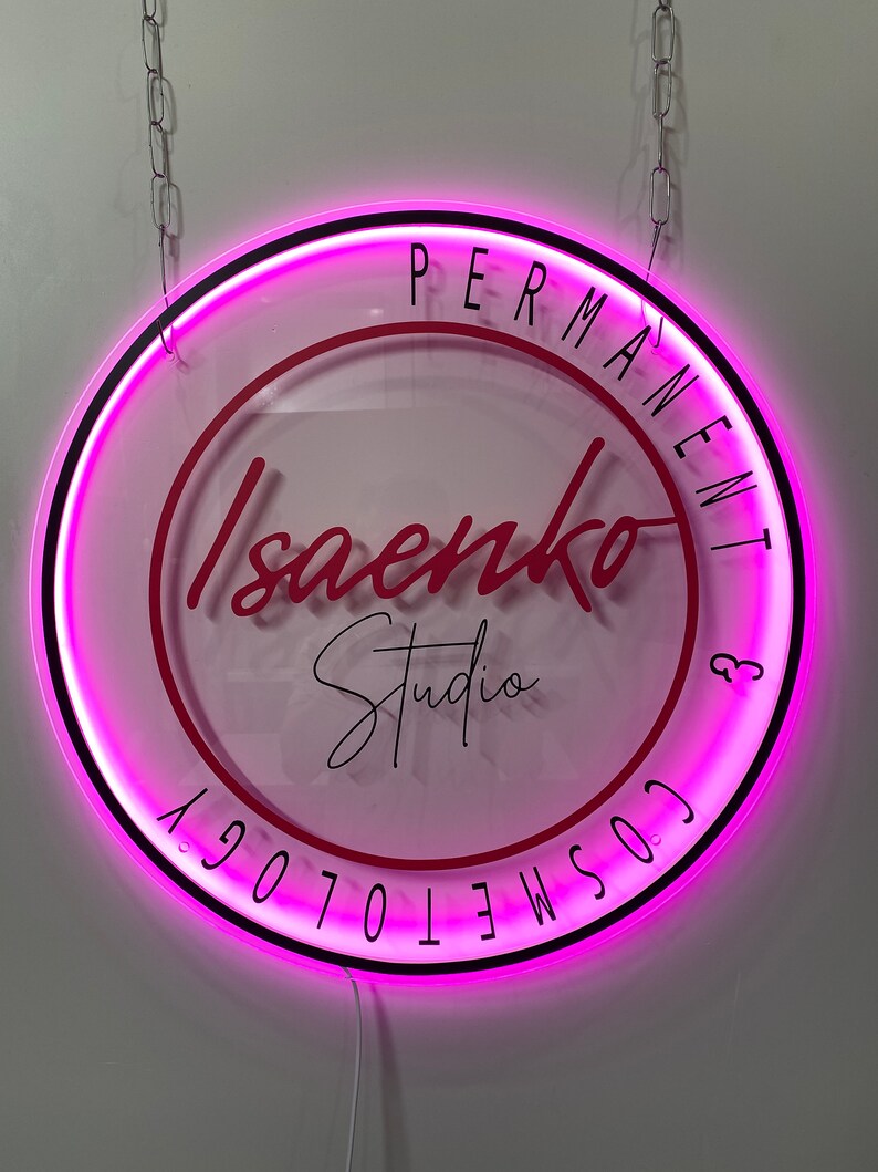 Custom Backlit Sign for Office and Salon Name Signage. Gift for Business - Etsy