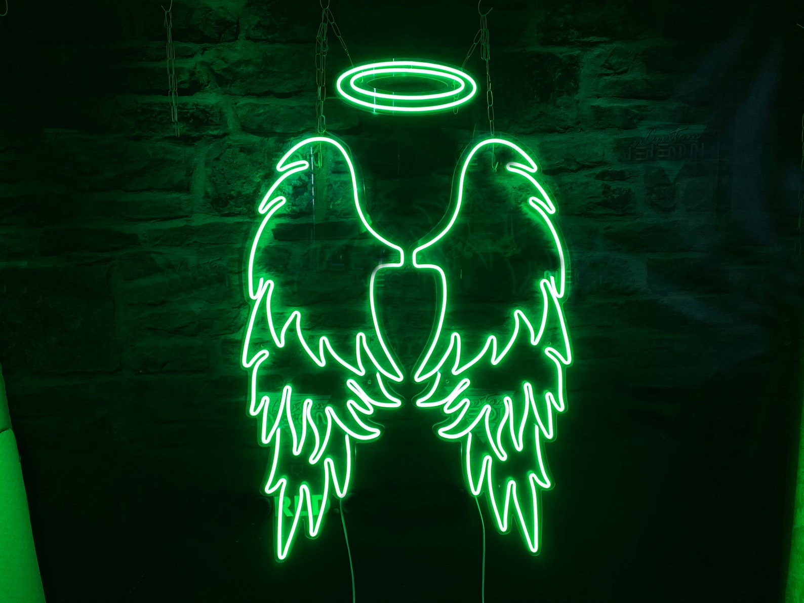 Angel Wings Neon Sign for Party Decor. White Led Wings for Bar Decor ...