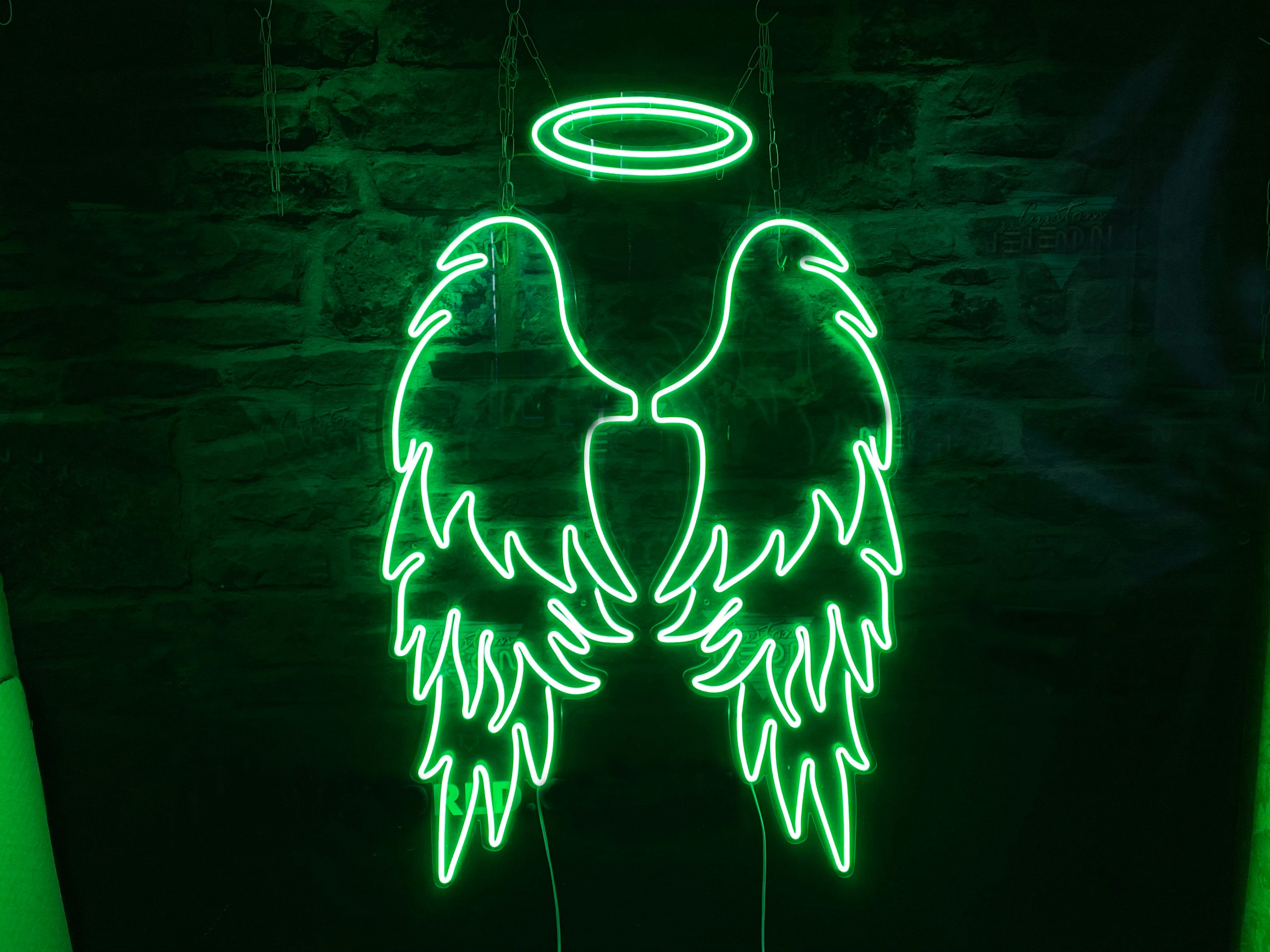 Angel Wings Neon Sign for Party Decor. White Led Wings for Bar Decor ...