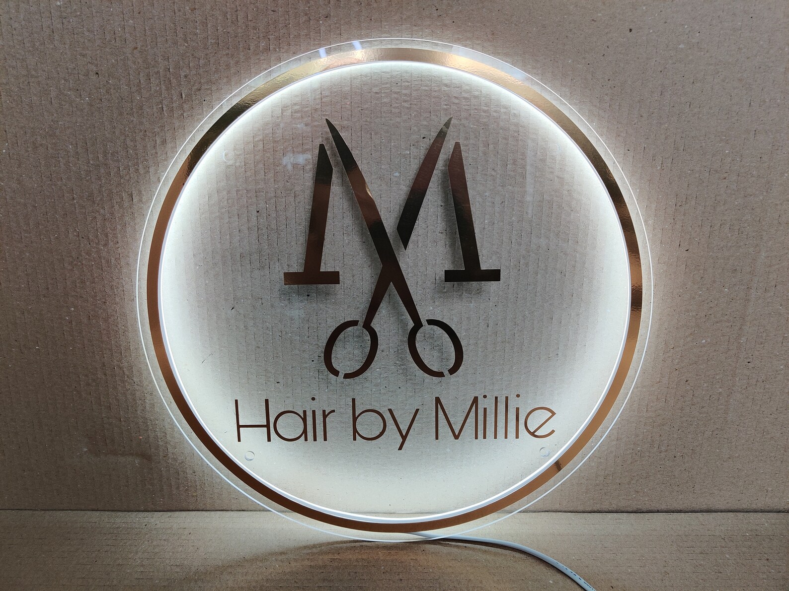 Custom Acrylic Gold Logo Sign for Office and Business - Etsy