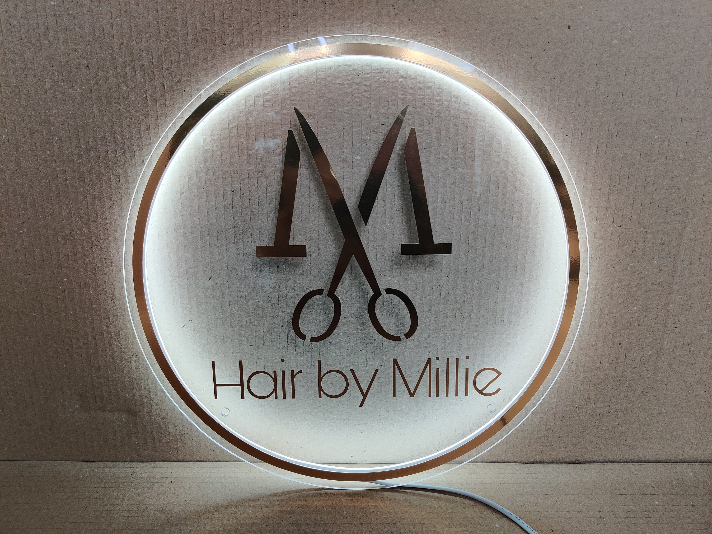 Custom Acrylic Gold Logo Sign for Office and Business - Etsy