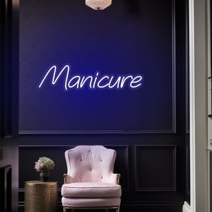 Manicure Neon Sign for Nails Salon or Esthetician Decor - Etsy