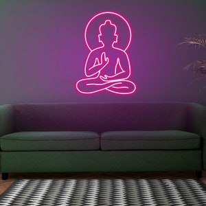 Buddha Neon Sign for Yoga Wall Decor. Buddhist God Led Light Sign - Etsy