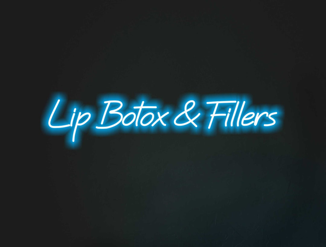 Lip Botox and Fillers Neon Sign for Beauty Salon or Esthetician Decor ...