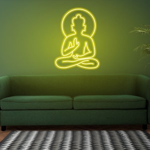 Buddha Neon Sign for Yoga Wall Decor. Buddhist God Led Light Sign - Etsy