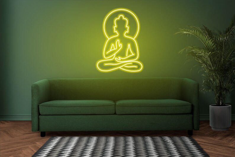 Buddha Neon Sign for Yoga Wall Decor. Buddhist God Led Light Sign - Etsy