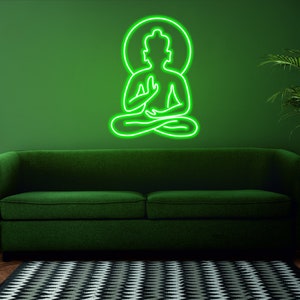 Buddha Neon Sign for Yoga Wall Decor. Buddhist God Led Light Sign - Etsy
