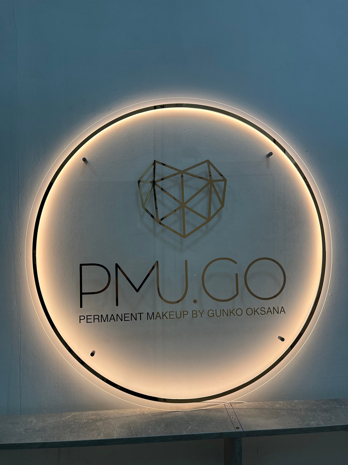 Custom Acrylic Gold Logo Sign for Office and Business - Etsy