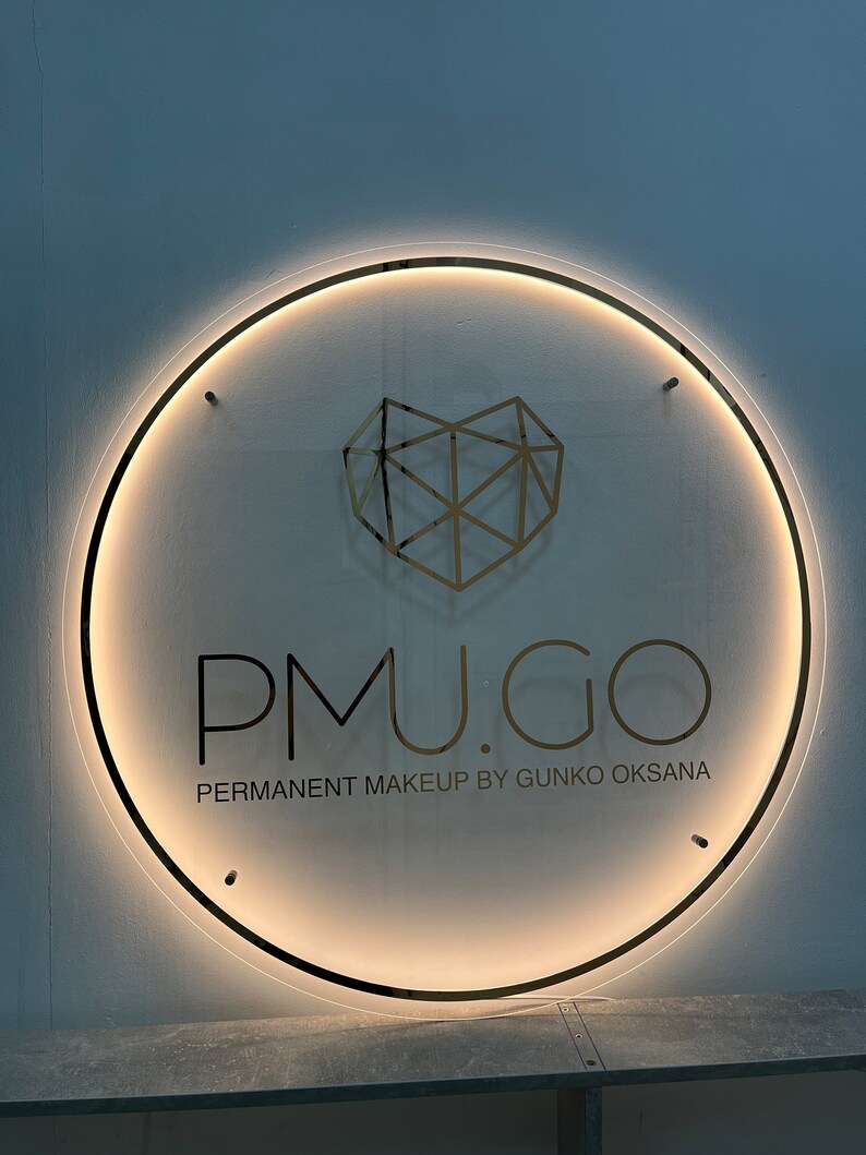 Custom Acrylic Gold Logo Sign for Office and Business - Etsy