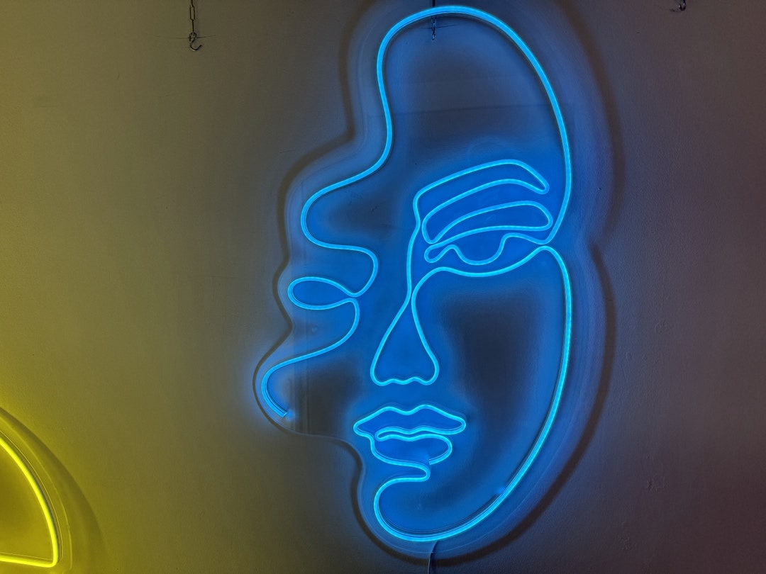 Face Girl Neon Sign for Beauty Salon or Esthetician Decor. Gift for ...