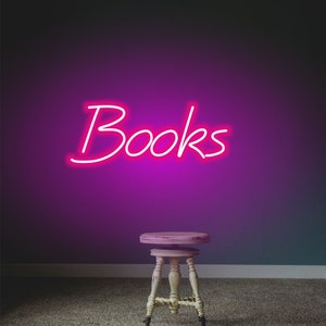 Books Neon Sign for Bookstore. Gift for Book Lover - Etsy