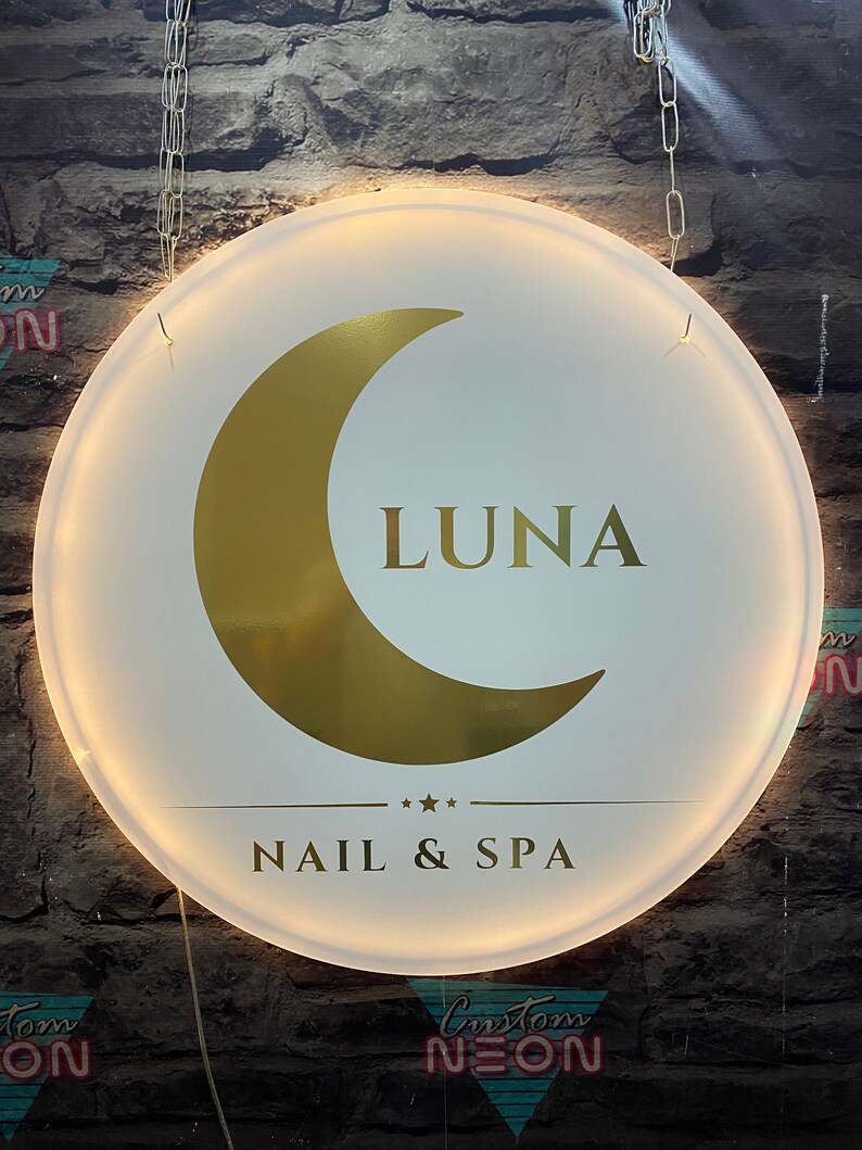 Custom Backlit Sign for Office and Salon Name Signage. Gift for ...