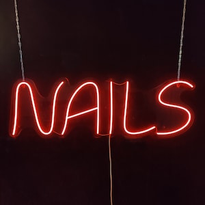 Nails Neon Sign for Nails Salon or Esthetician Decor - Etsy