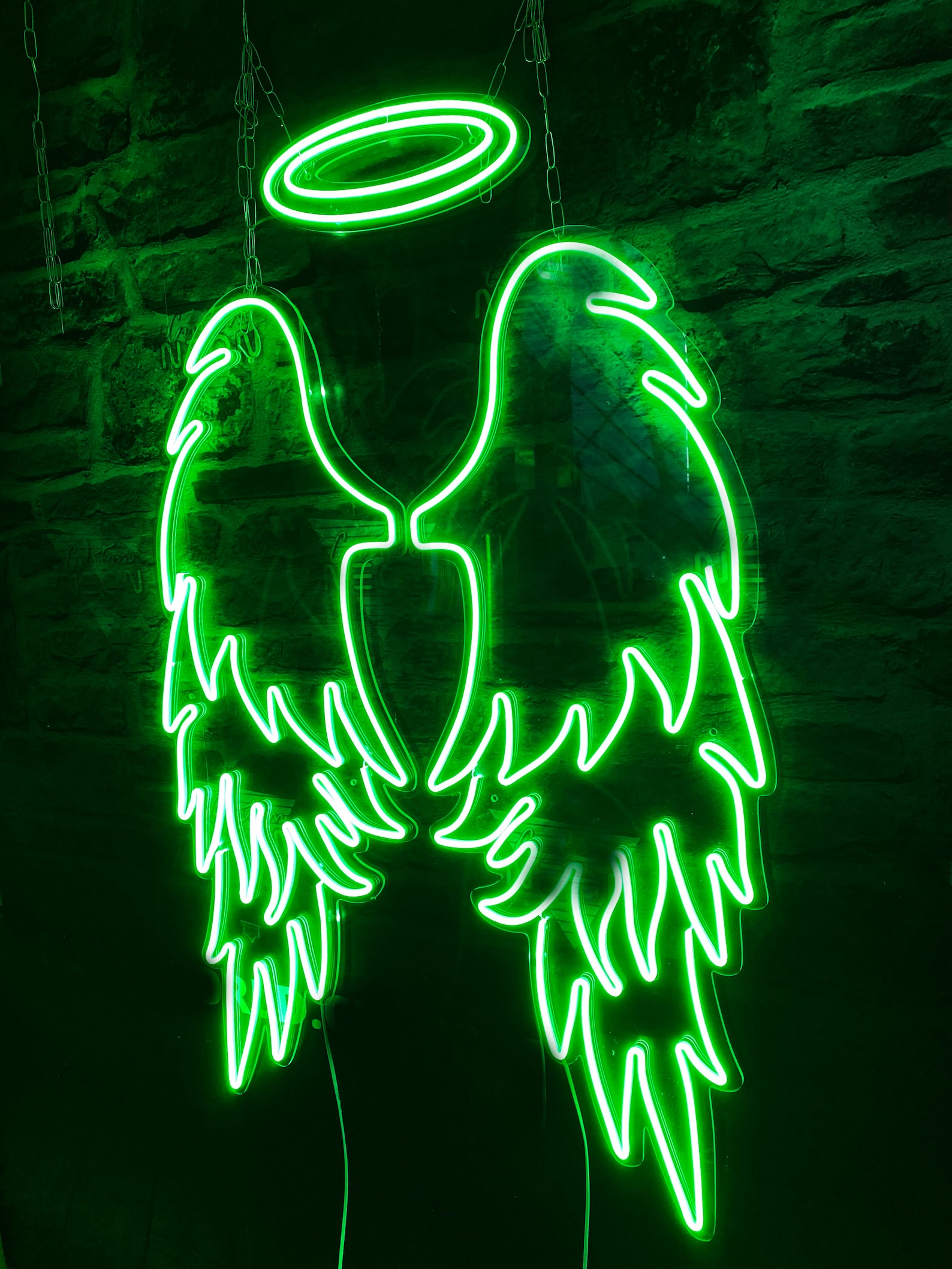 Angel Wings Neon Sign for Party Decor. White Led Wings for Bar Decor ...