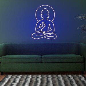 Buddha Neon Sign for Yoga Wall Decor. Buddhist God Led Light Sign - Etsy